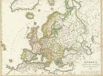 Europa 19th Century map of Europe | F. V. Stülpnagel, engraver
