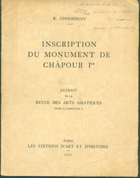 Inscription du Monument de Chapour 1er | Roman Ghirshman